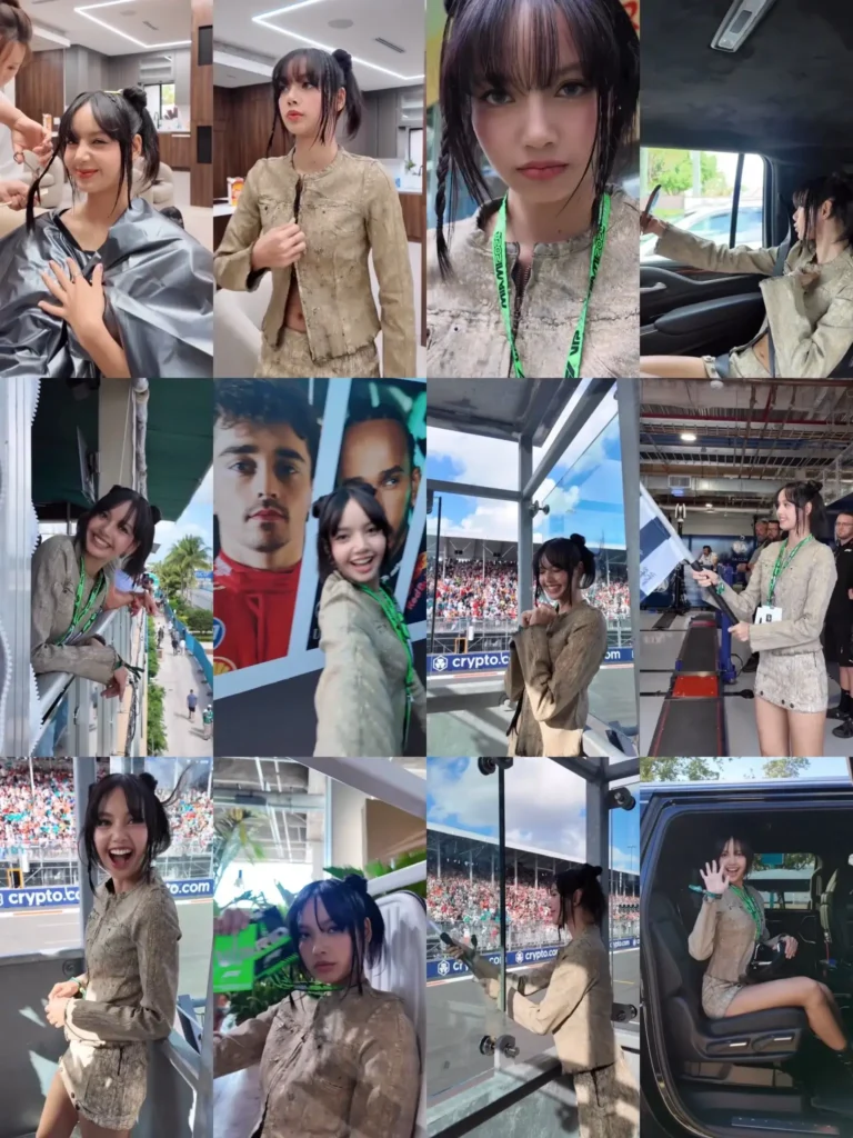 Lisa waving the chequered flag at the F1 Miami Grand Prix 2024 - We Are ...